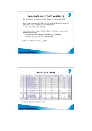 Class ppt intro to-sas | PDF