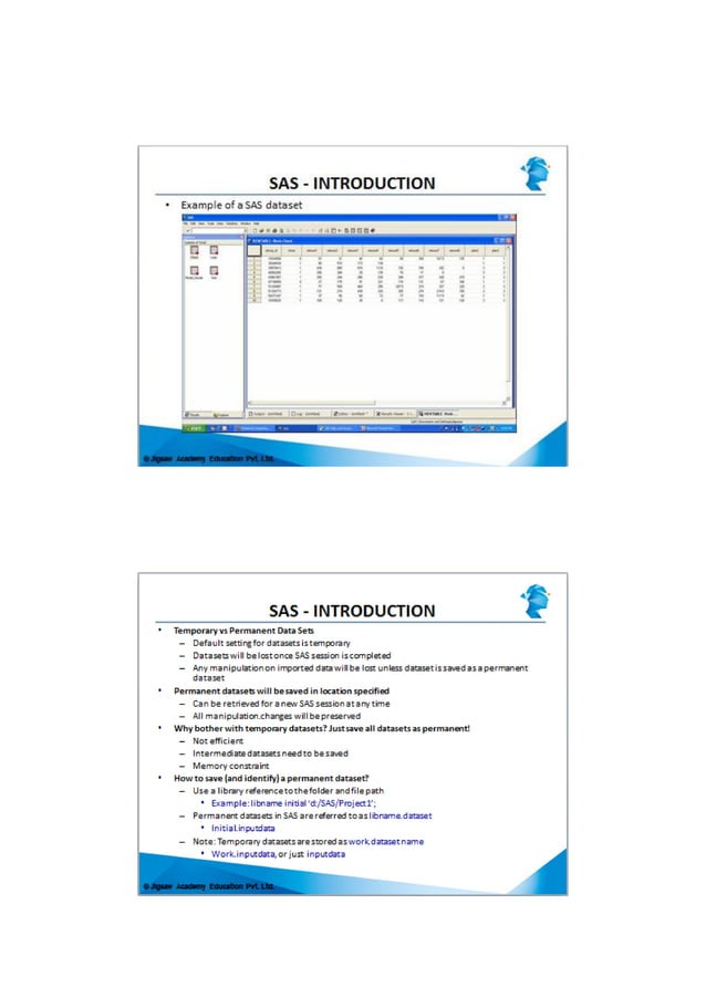 Class ppt intro to-sas | PDF