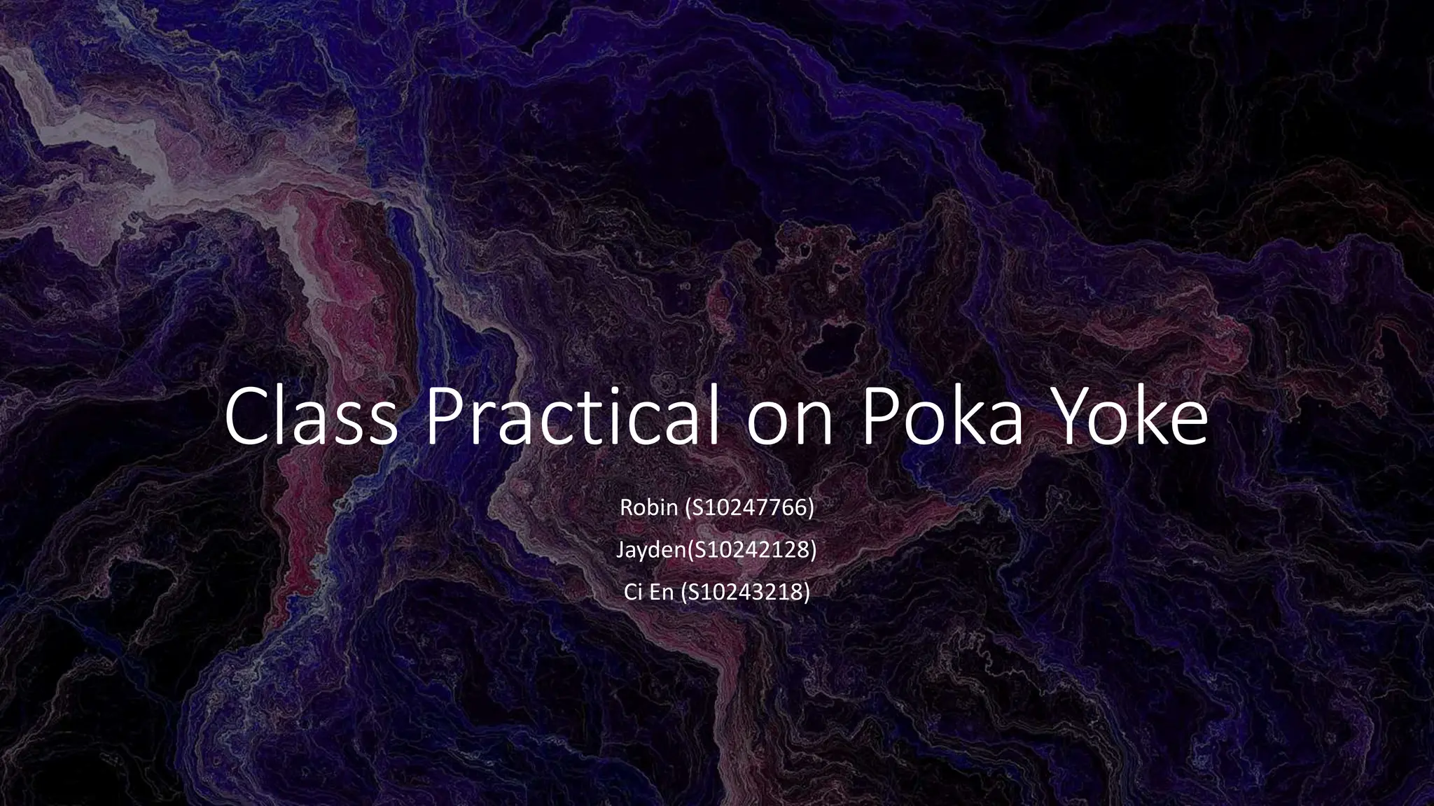 Class Practical on Poka Yoke guide on how | PPT