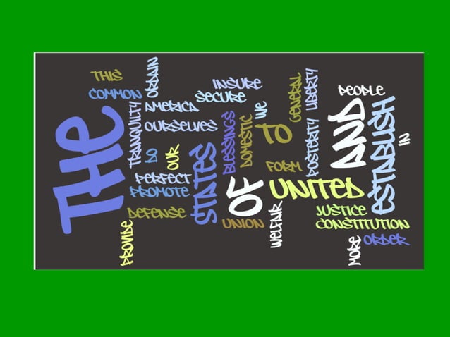 Mrs. McCarthy's Class Preamble Wordle | PPT