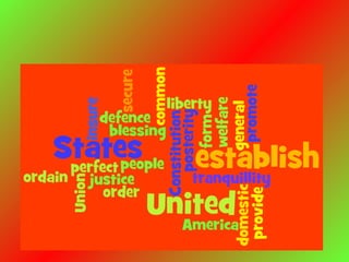 Mrs. McCarthy's Class Preamble Wordle | PPT