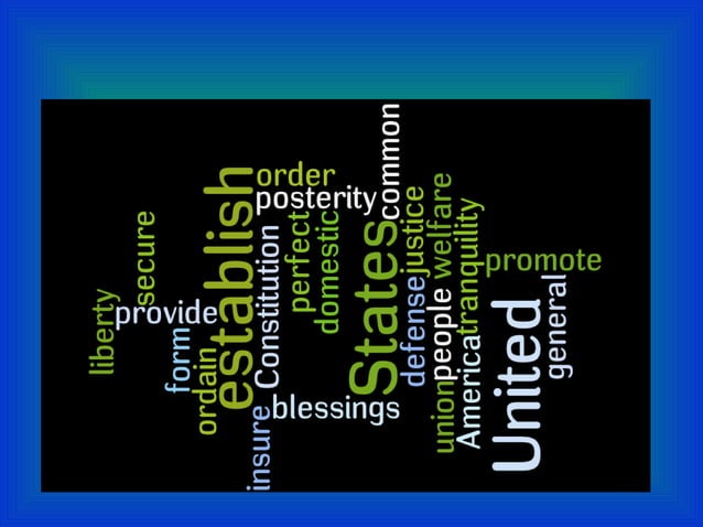 Mrs. McCarthy's Class Preamble Wordle | PPT