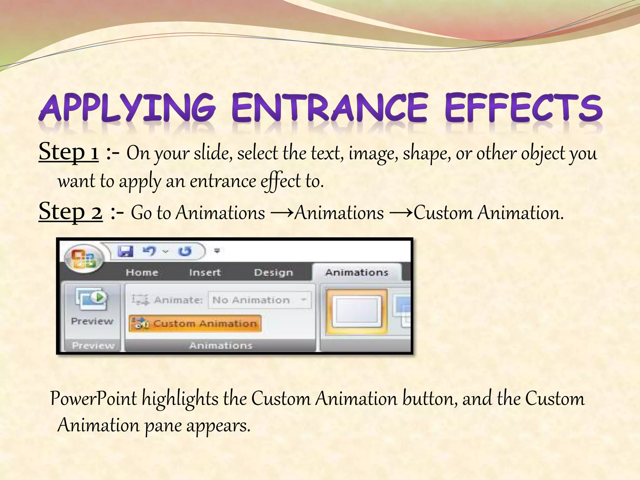 Applying Transition and Animation in Powerpoint | PPTX
