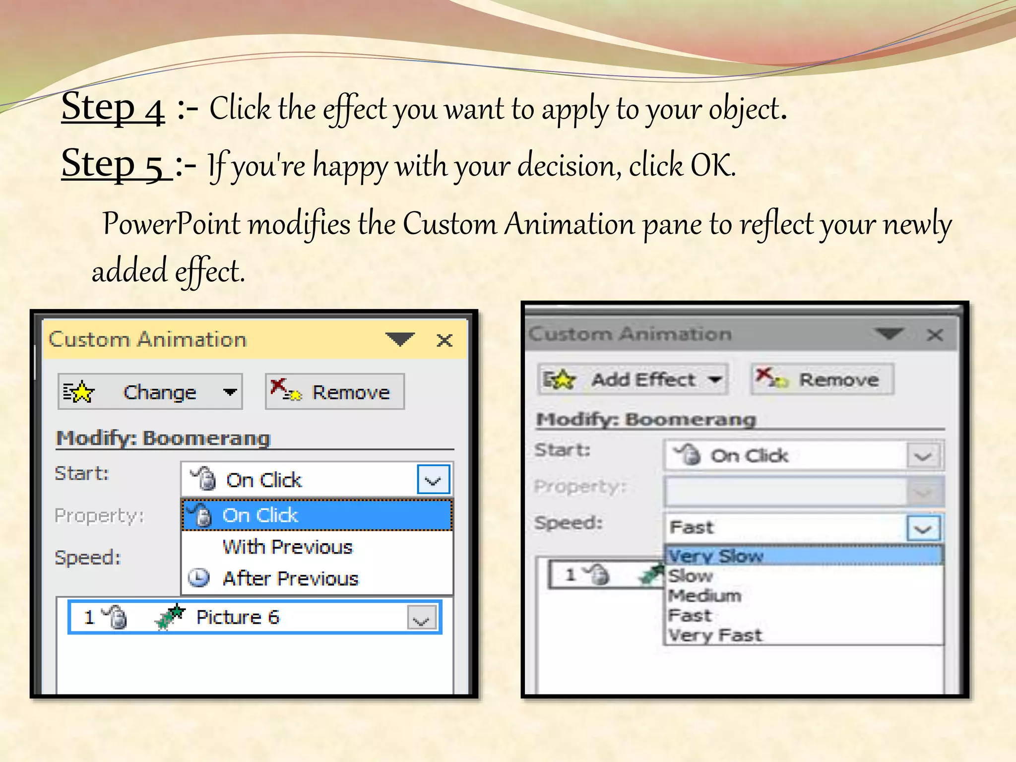 Applying Transition and Animation in Powerpoint | PPTX