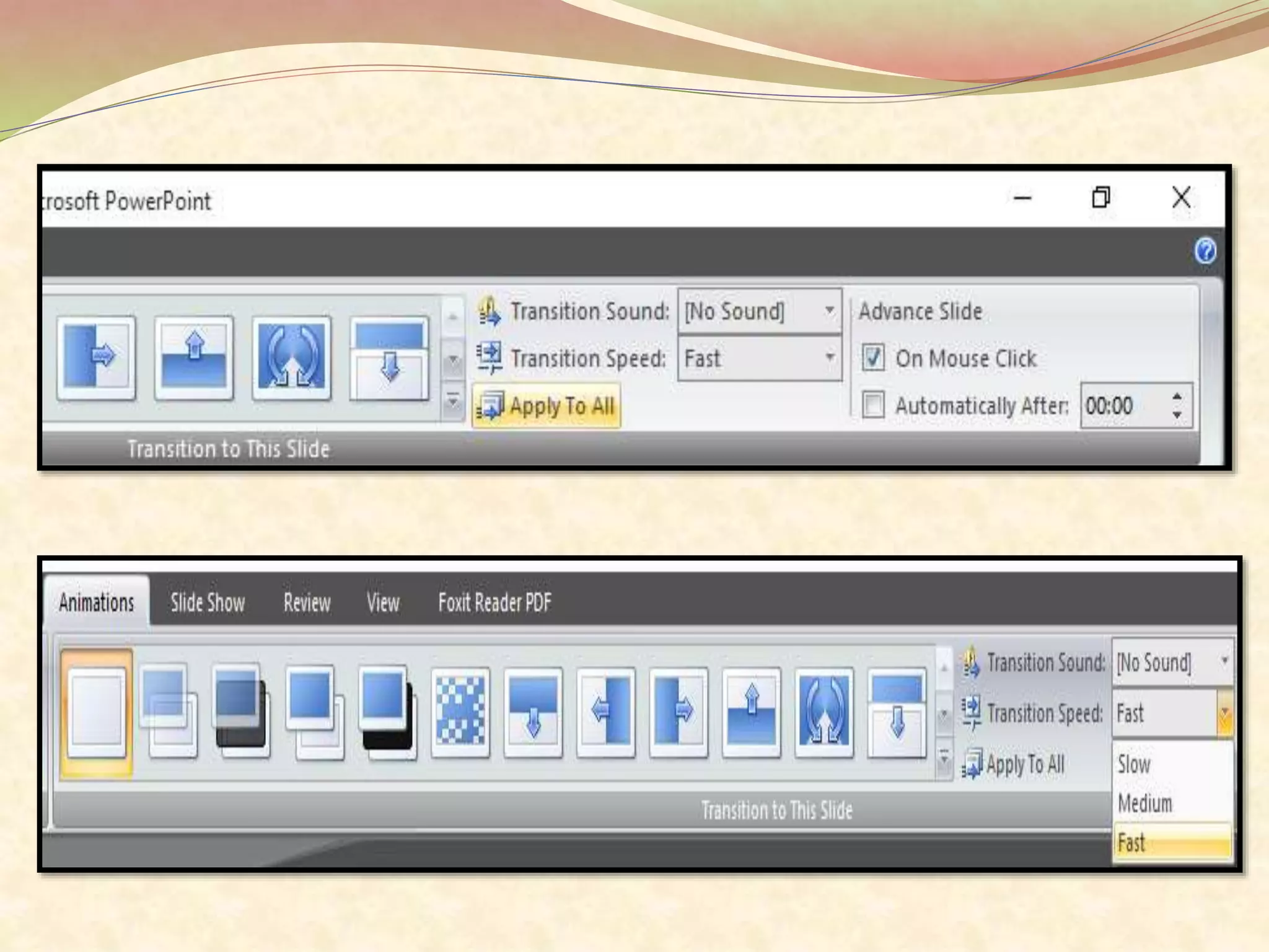 Applying Transition and Animation in Powerpoint | PPTX