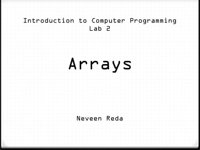 Arrays Class Presentation Ppt