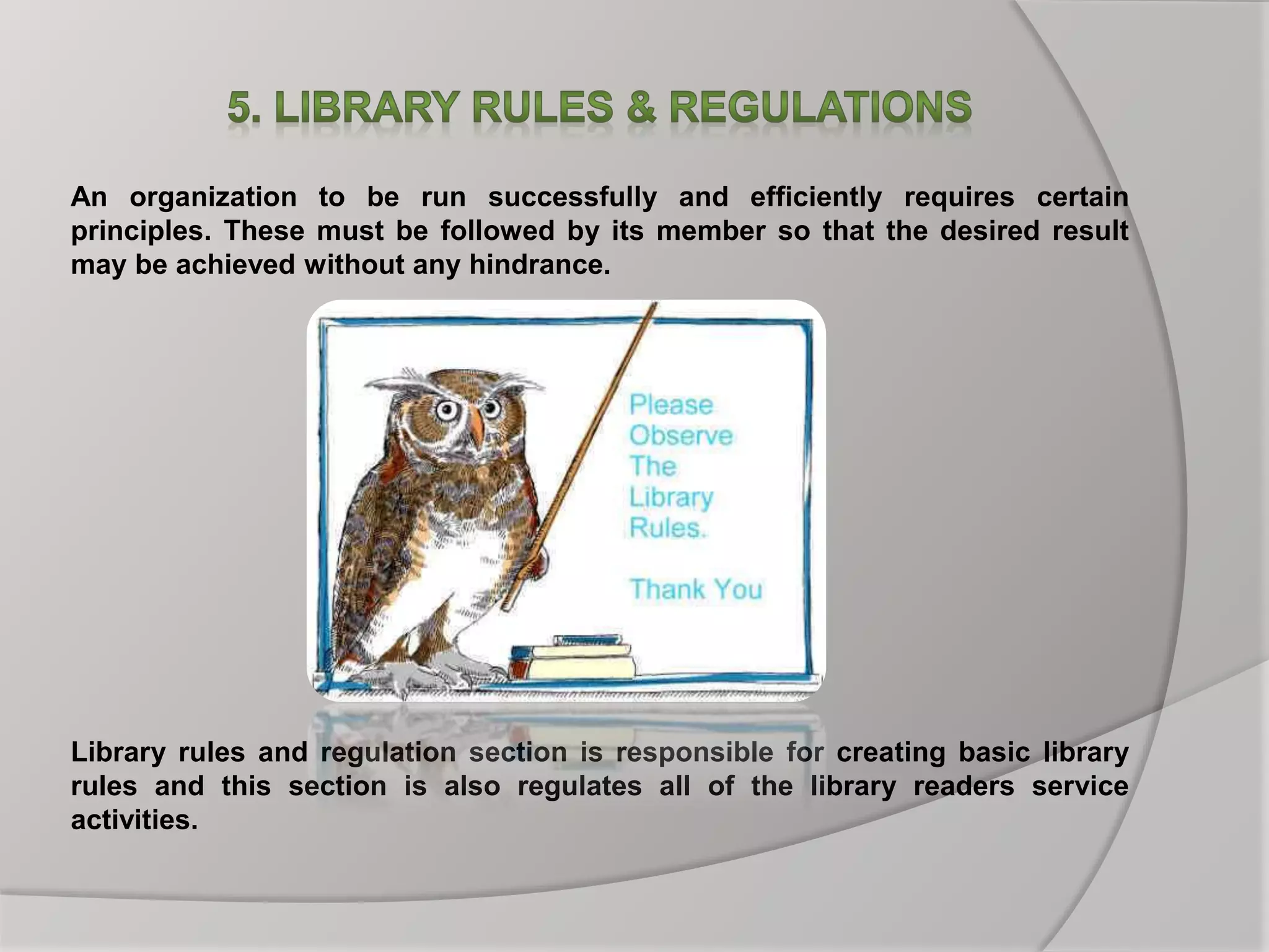 Library Reader's service section | PPTX