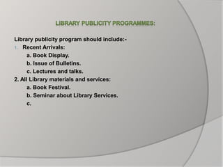 Library Reader's service section | PPTX