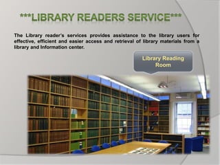 Library Reader's service section | PPTX