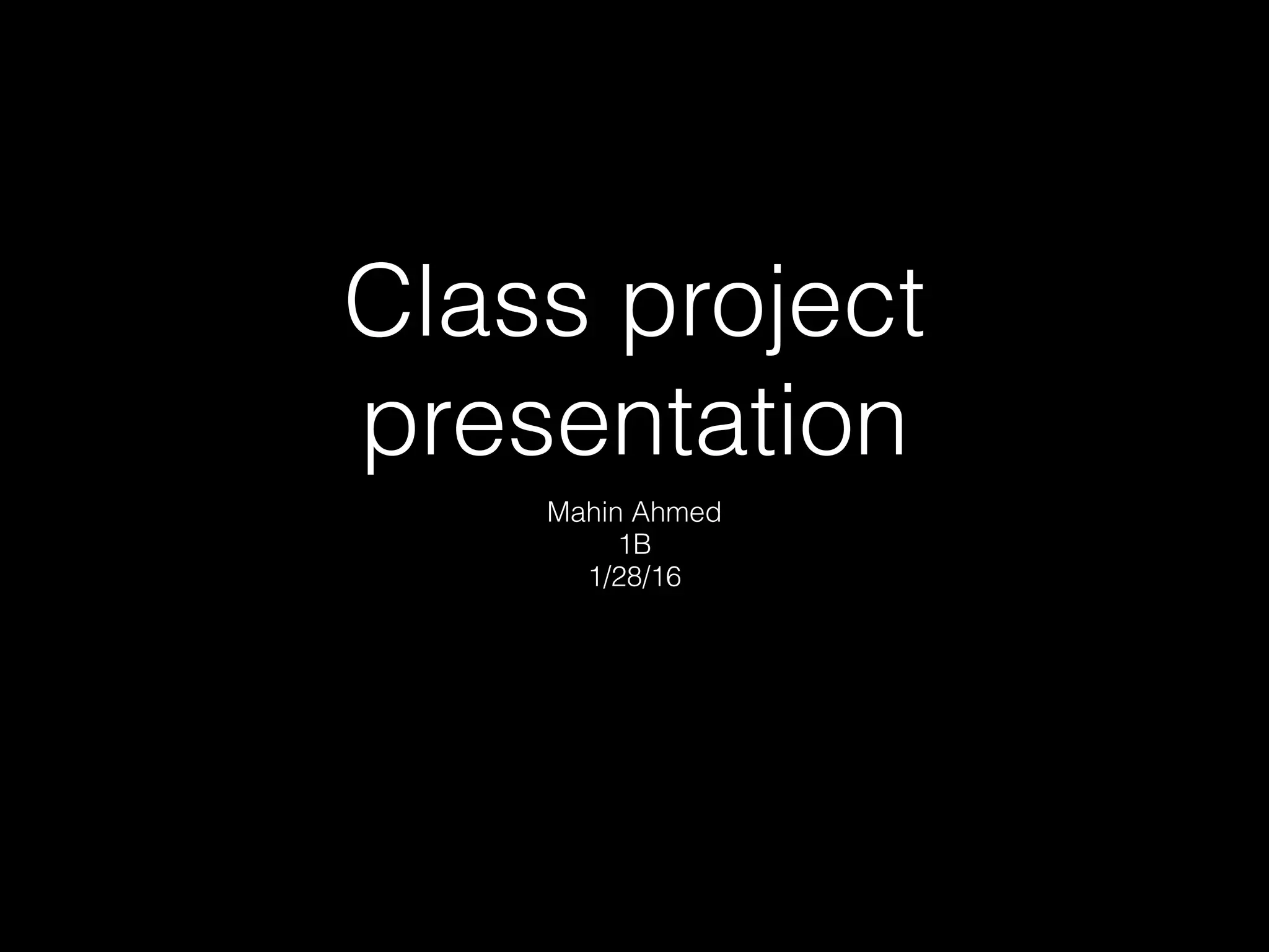 Class presentation | PPT