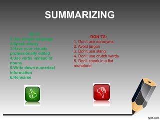 Presentation in English | PPT