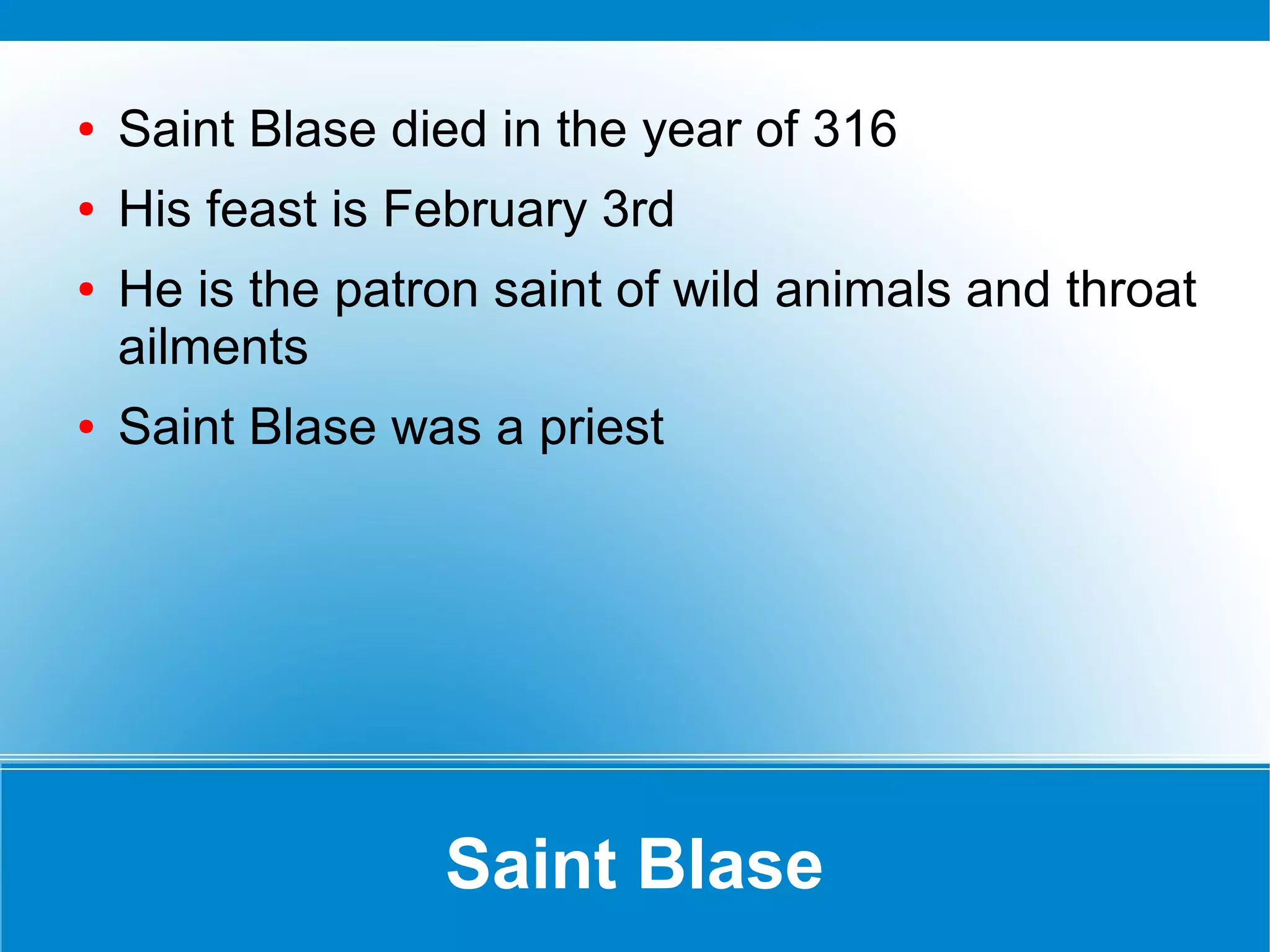 Class Saint Presentations | ODP