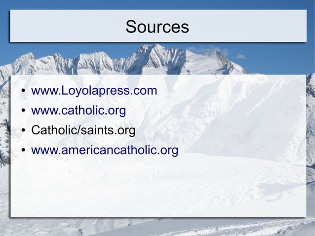 Class Saint Presentations | ODP