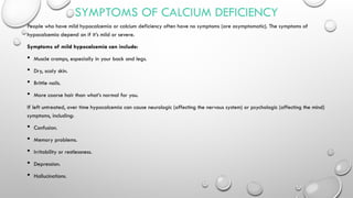 Class presentation for calcium deficiency | PPTX