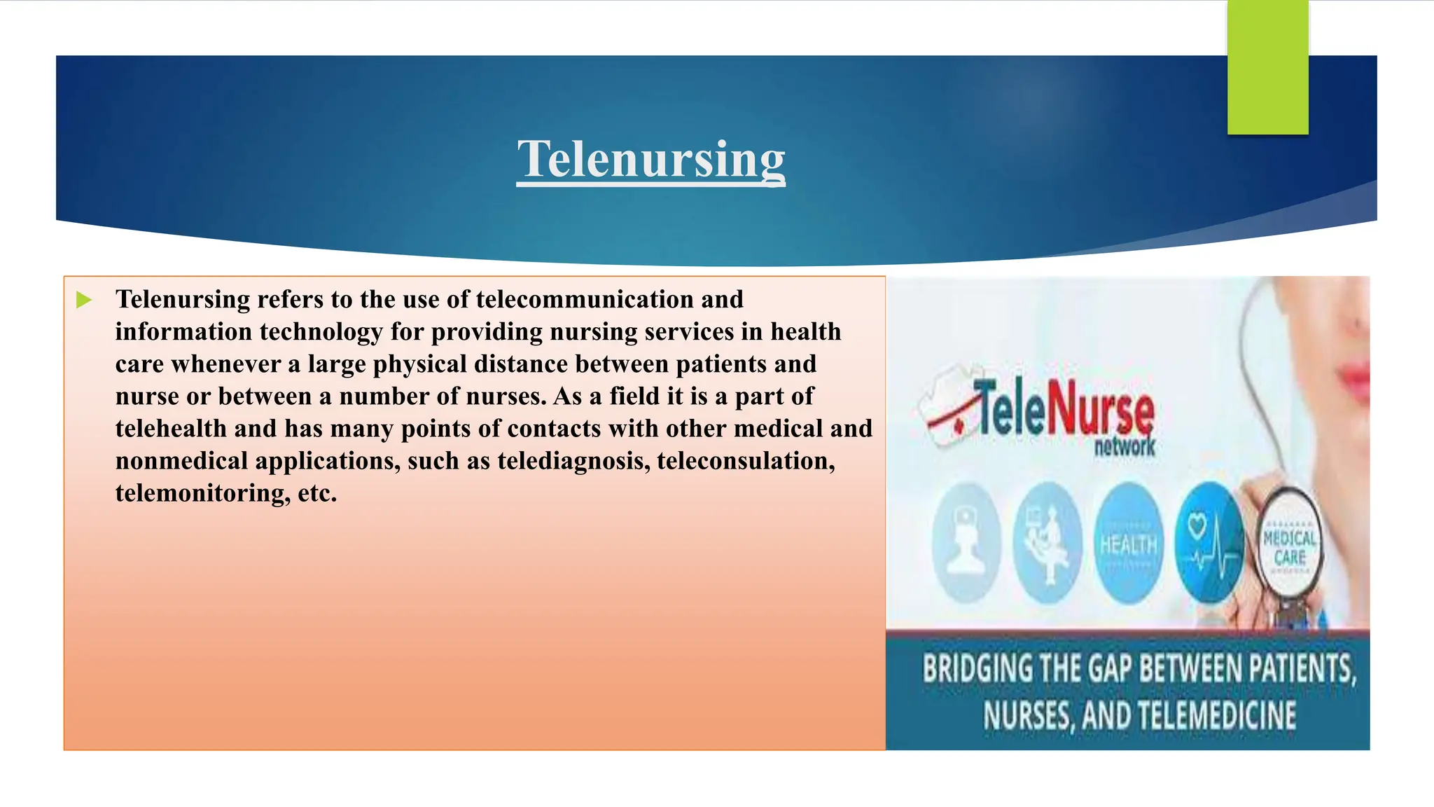 Presentation on Telemedicine & Telenursing | PPTX