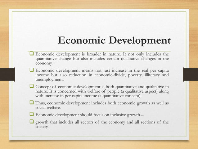 Class Presentation on Economic development, inequality and foreign aid ...
