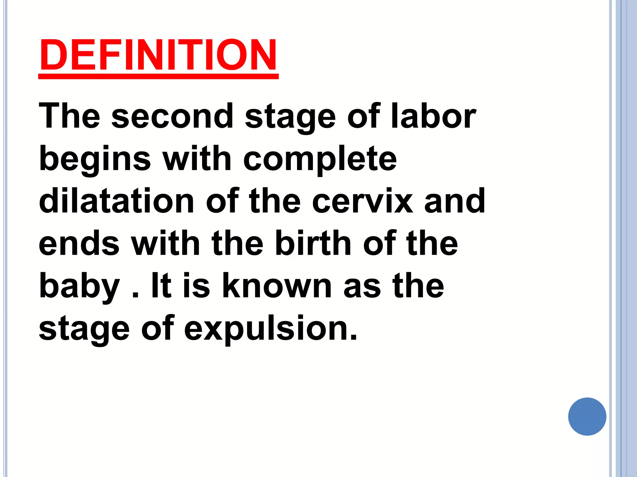 presentation on second stage of labor | PPTX