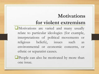 Class Presentation on Terrorism and violent extremism.ppt