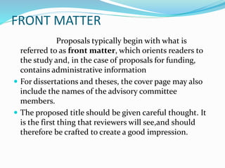 RESEARCH PROPOSAL | PPTX