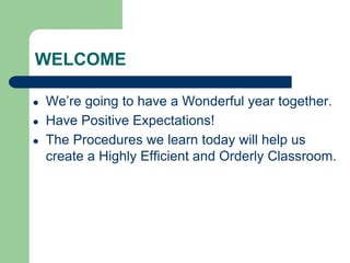 Class Procedures | PPTX