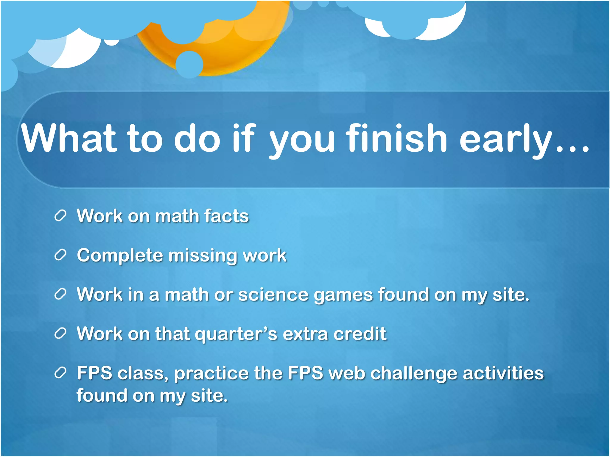 Class procedures | PPTX