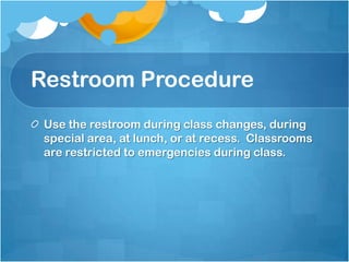 Class procedures | PPTX