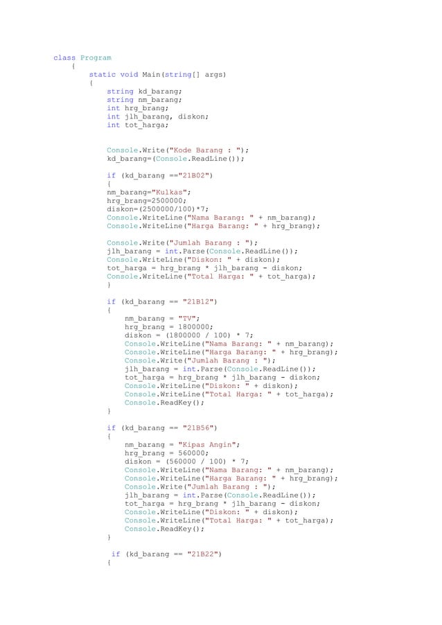 list program C# | PDF
