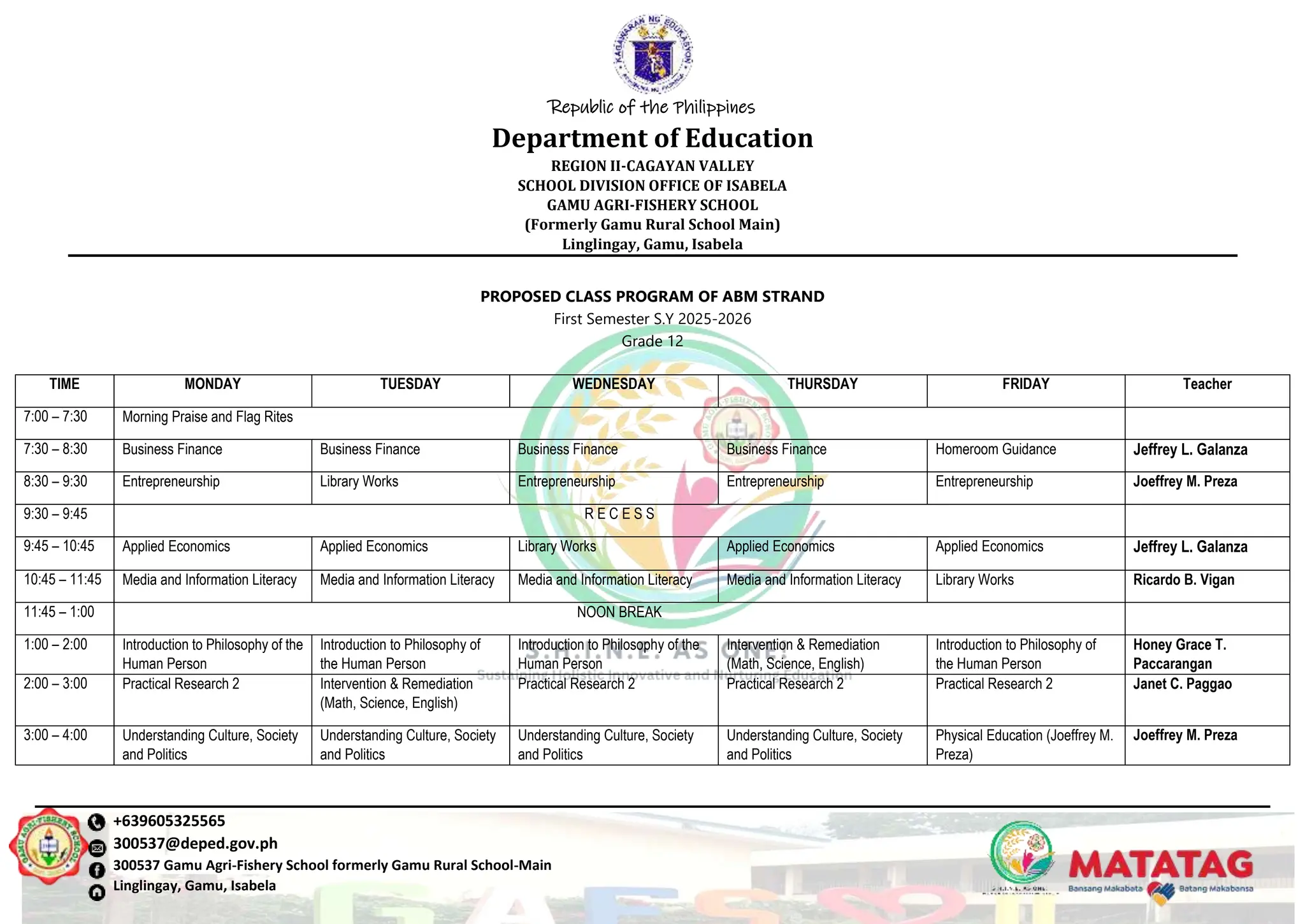 CLASS PROGRAM- Accountancy and Business Management STRAND.docx