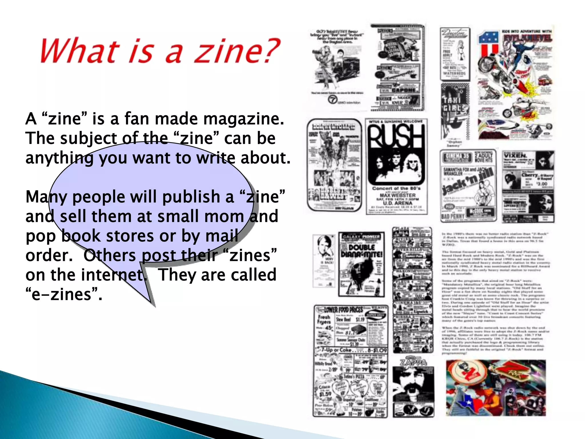 Class Project On How To Create A Zine Pptx