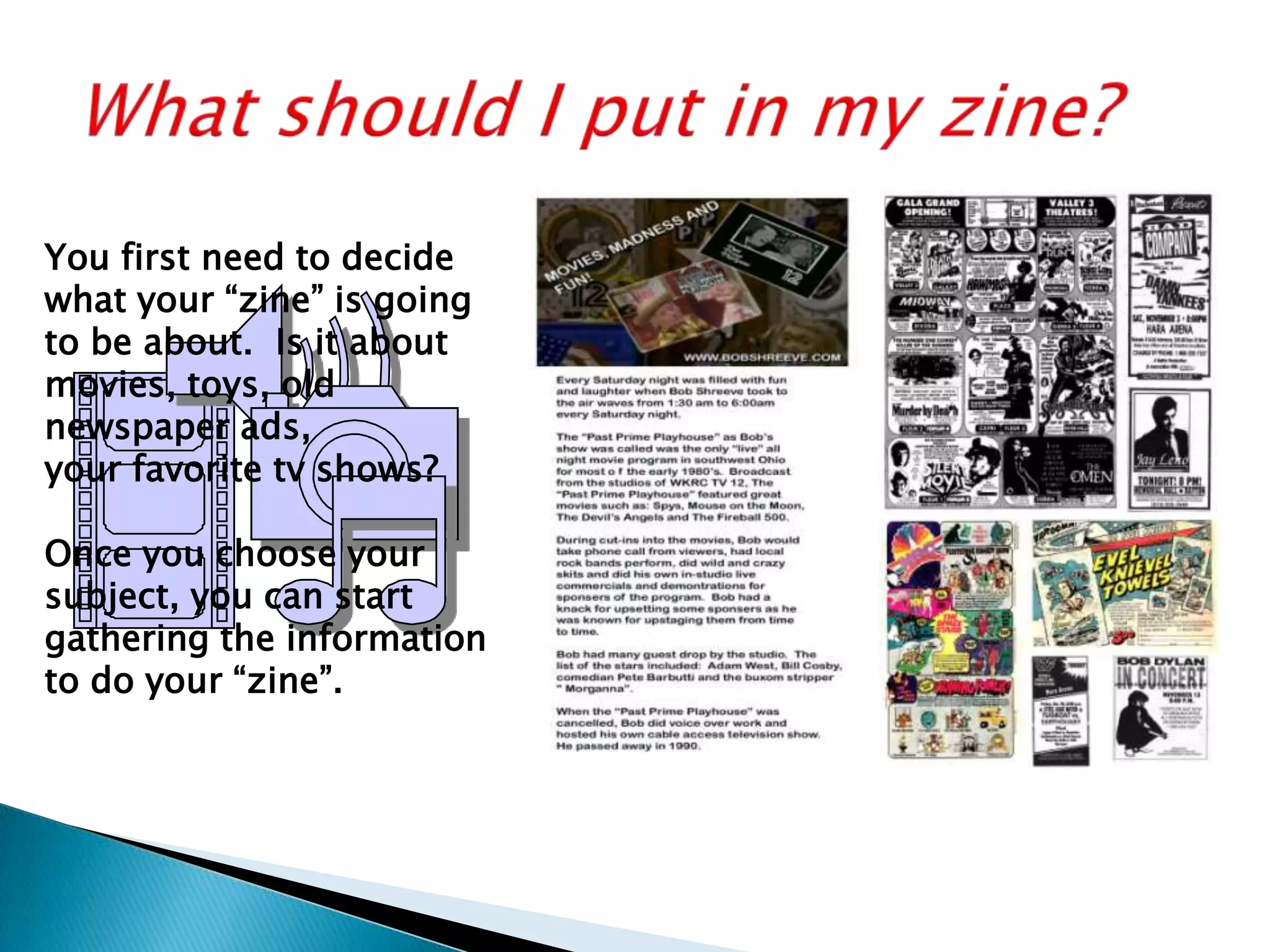 Class Project on How To Create a Zine | PPTX