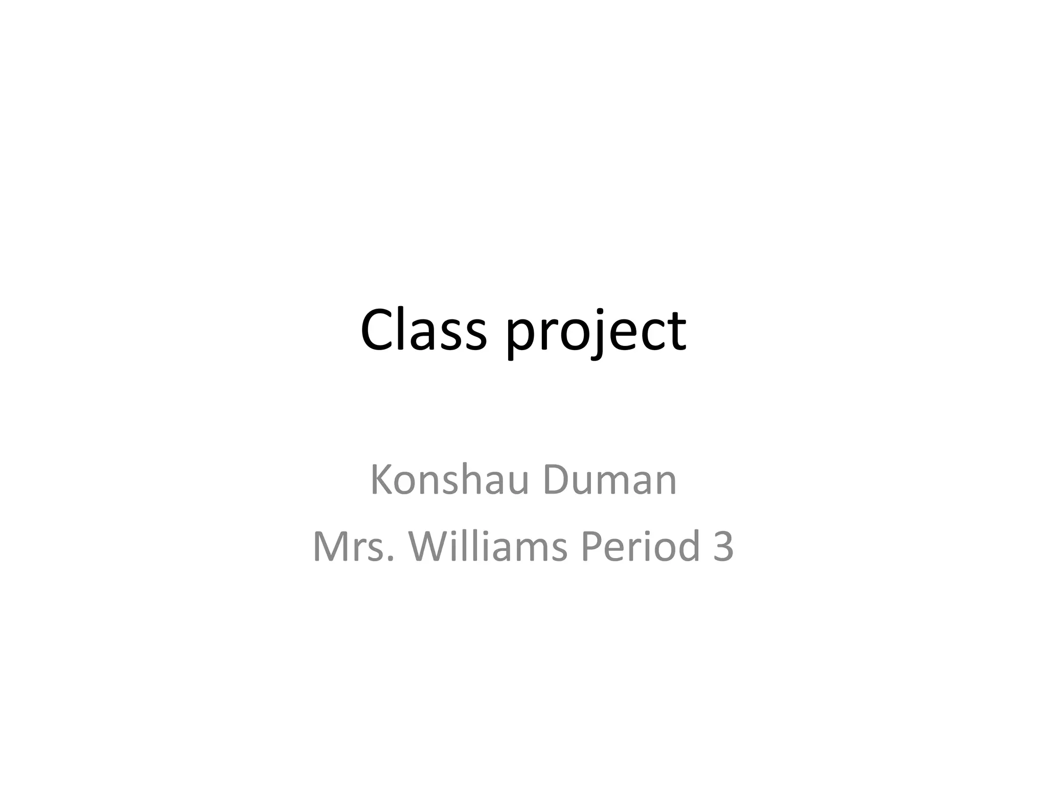 Class Project Ppt