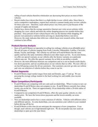 Class Project R&B Motors | PDF