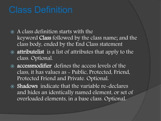 Class properties | PPT