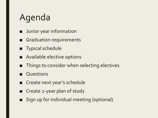 Junior Class Registration | PPTX