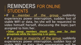Class Reporting Guidelines POWERPOINT PRESENTATION | PPTX