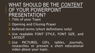 Class Reporting Guidelines POWERPOINT PRESENTATION | PPTX