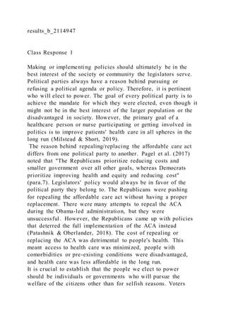 Class Response 2America is supposed to be a place where people | PDF