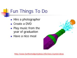Class reunion ideas | PDF
