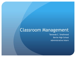 Classroom management ppt | PPTX