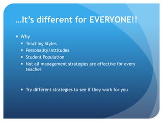 Classroom management ppt | PPTX
