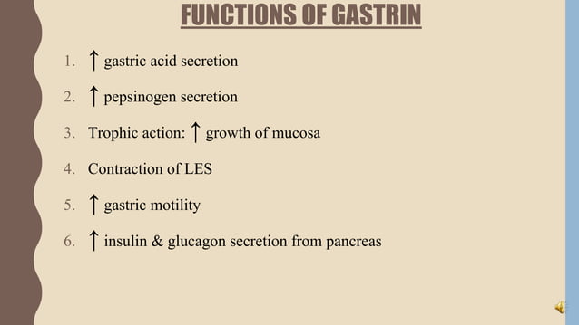 Gastric secretion constituents, disorders and clinical features | PPT