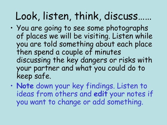 Classroom Activity Our Risk Assessment | PPT