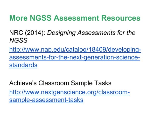 Classroom Assessment Strategies for NGSS Earth and Space Sciences | PPT