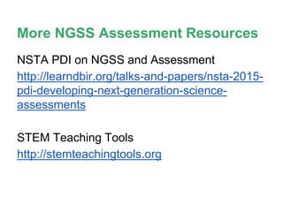 Classroom Assessment Strategies for NGSS Earth and Space Sciences | PPT