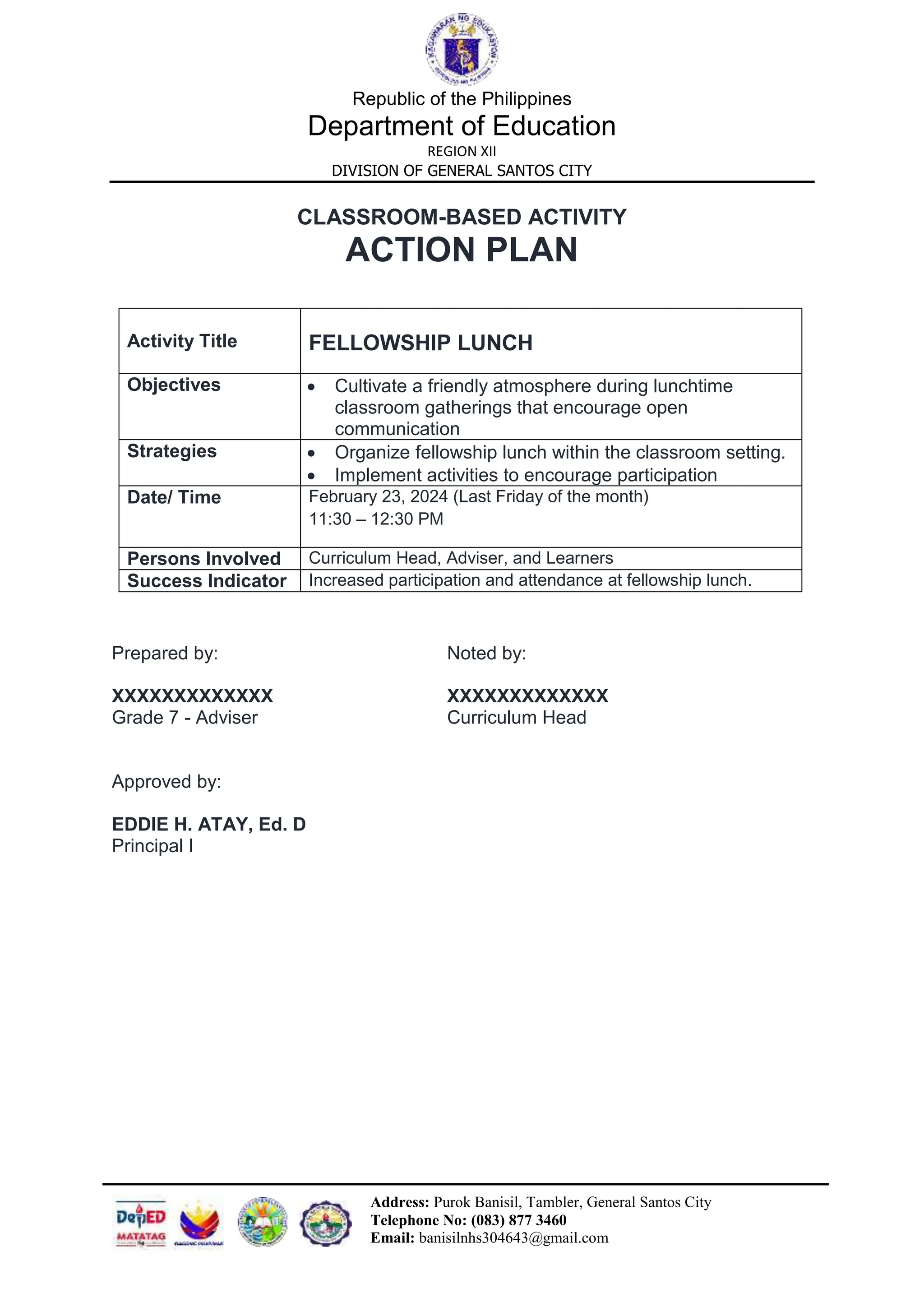 Classroom-Based-Activity-Accomplishment-Report.doc | Professional ...