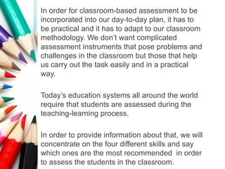 Classroom based assessment | PDF | Educational Assessment | Education