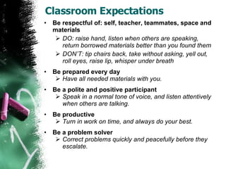 Classroom Expectations | PPT