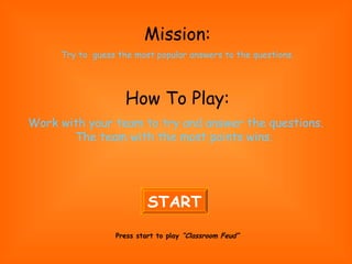 Classroom feud-powerpoint-game-template | PPT