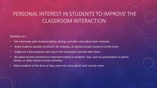 Classroom Interaction | PPTX