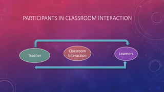 Classroom Interaction | PPTX